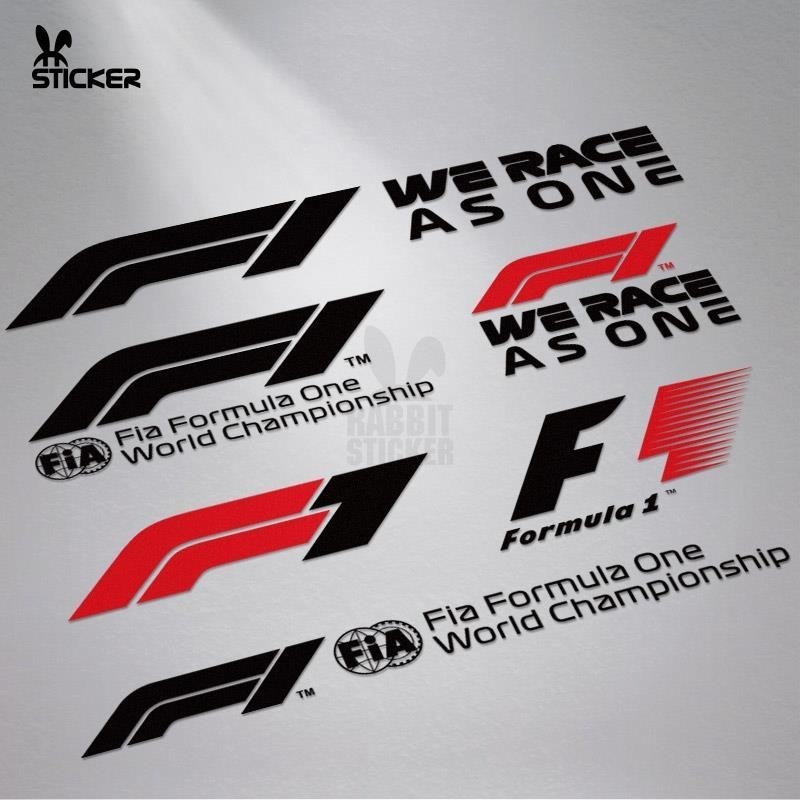 We RACE AS ONE F1 Letter Sticker Car Shell Decoration Waterproof ...
