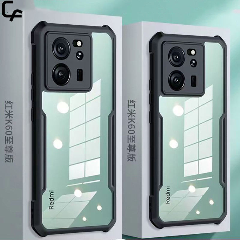 ใบมีดอะคริลิคใสกรณีโทรศัพท์สำหรับ Redmi K70 K70E K60 K50 Ultra K40 Gaming K40s K30 K20 Pro 4G 5G ...