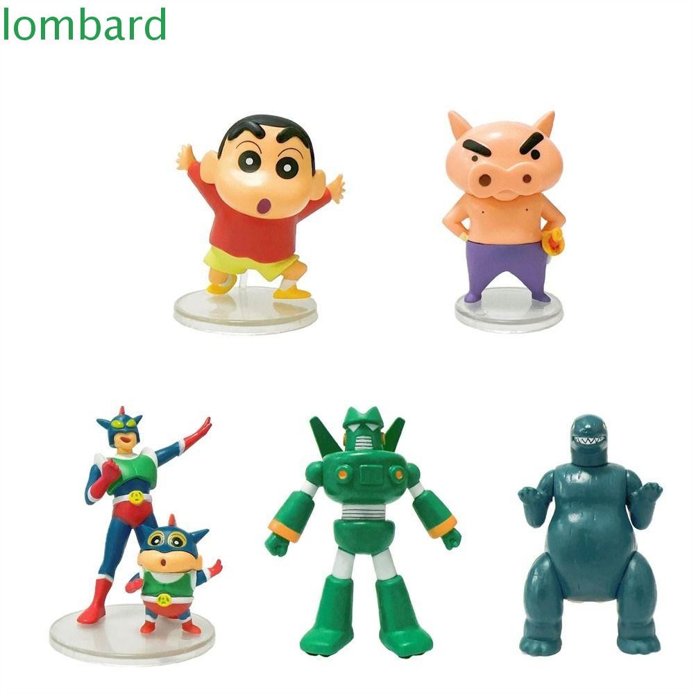 Lombard Crayon Shin-chan PVC ของเล่นเด็กเครื่องประดับตุ๊กตาของเล่นคอลเ ...