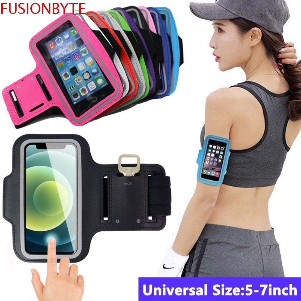 Fusionbyte ปลอกแขนวิ่งปกป้องโทรศัพท์ 5.5/6.3/7 นิ้วที่วางโทรศัพท์ซิปสากลกระเป๋าโทรศัพท์มือถือ ...
