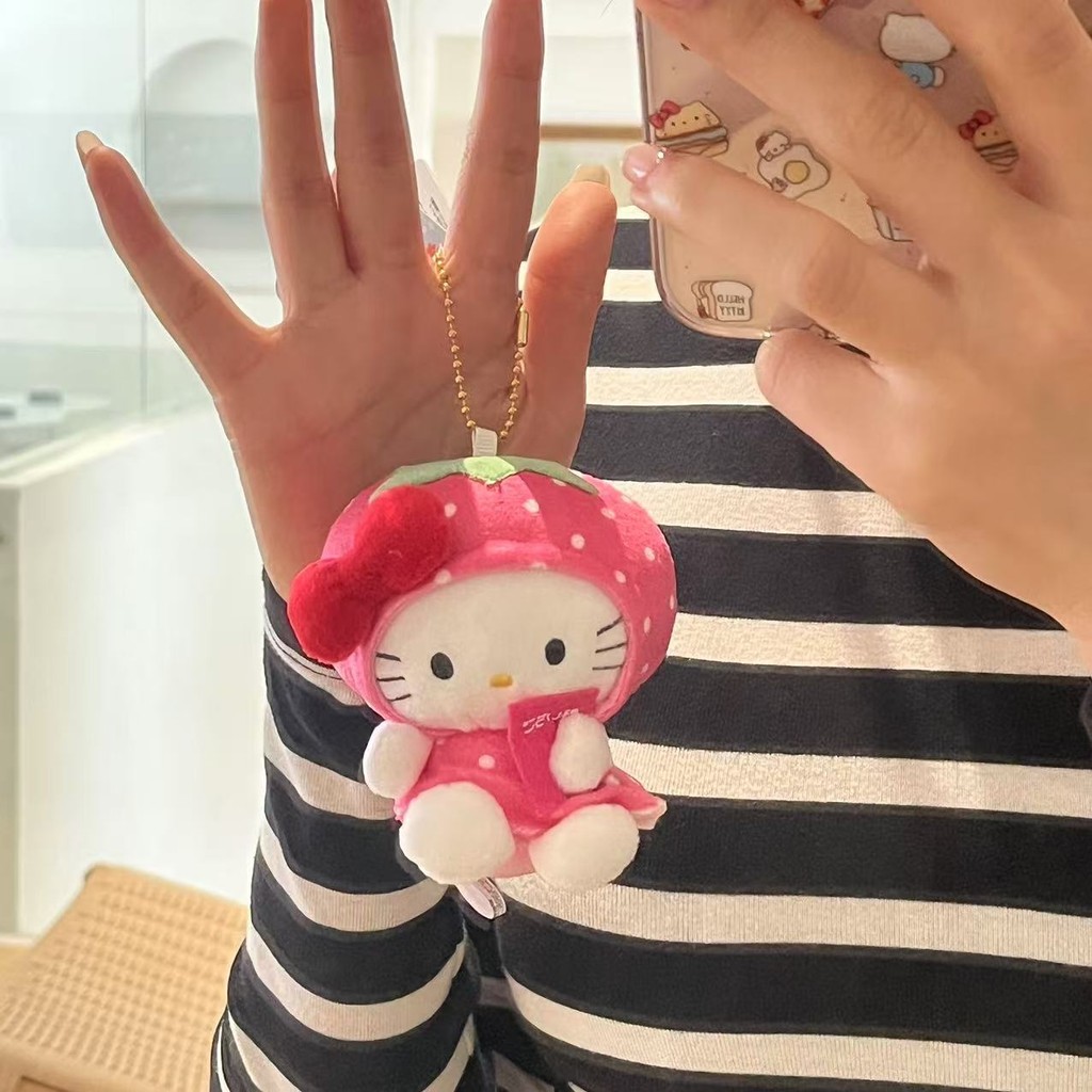 Hellokitty Medieval Strawberry Maruko Bag Pendant Cute Plush kitty ...
