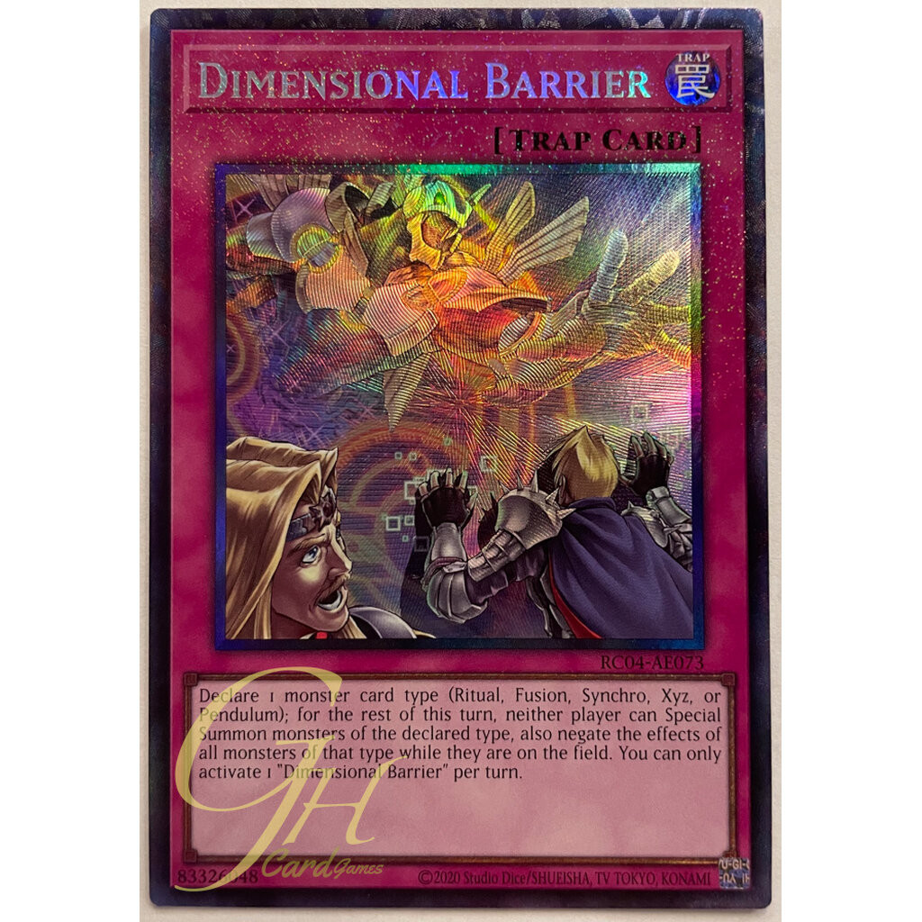 Yugioh [RC04-AE073] Dimensional Barrier (Collector's Rare) | Shopee Thailand