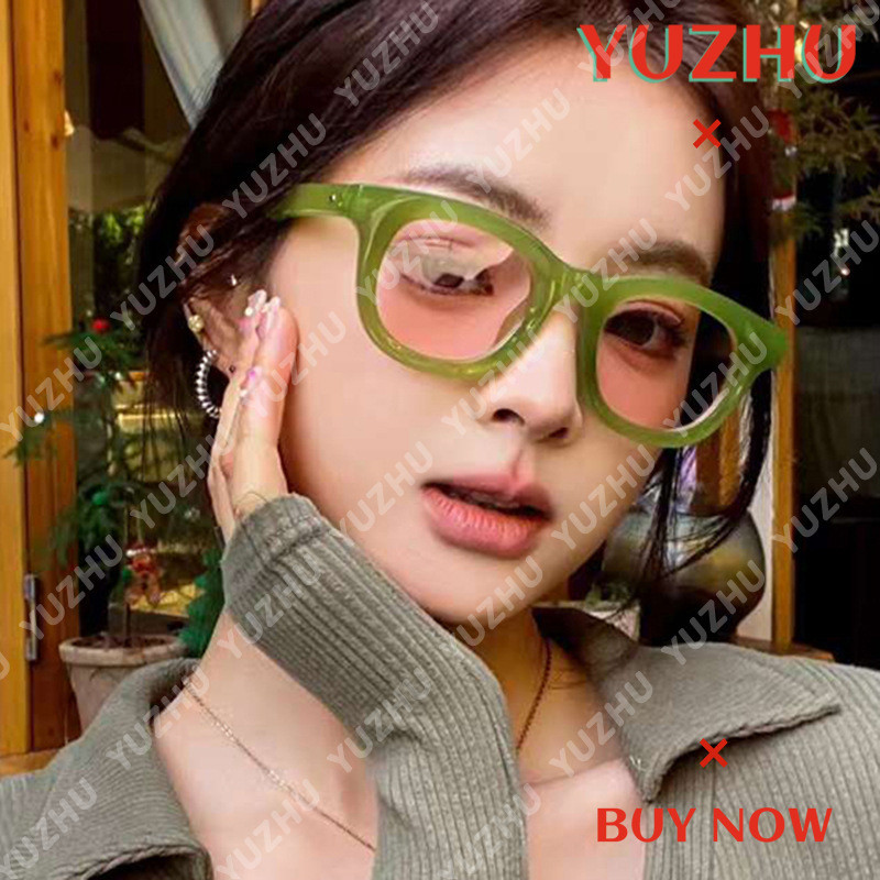 (YUZHU) แว่นกันแดด กรอบสี่เหลี่ยม สีแคนดี้ แฟชั่นเกาหลี กรอบหนา สําหรับ ...