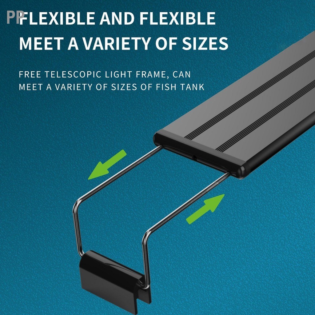 PP LED Aquarium Light 6W 3 สีโหมดฟังก์ชั่นจับเวลา สำหรับ 20 นิ้วถึง 24 ...