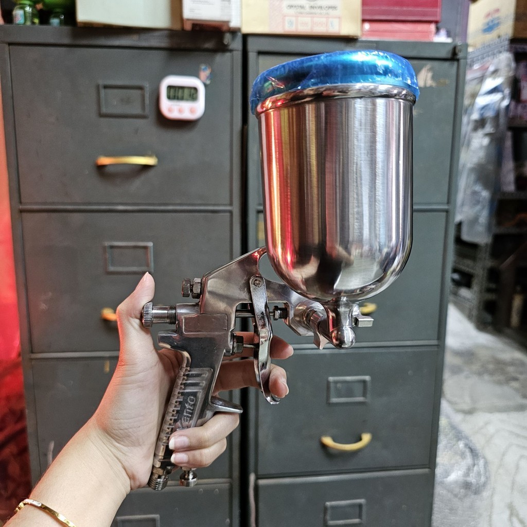 KANTO กาพ่นสี รุ่นKT-W71G หัวเข็ม 1.5 มิล แบบถ้วยข้างอลูมิเนียม 450cc. AIR SPRAY GUN | Shopee ...