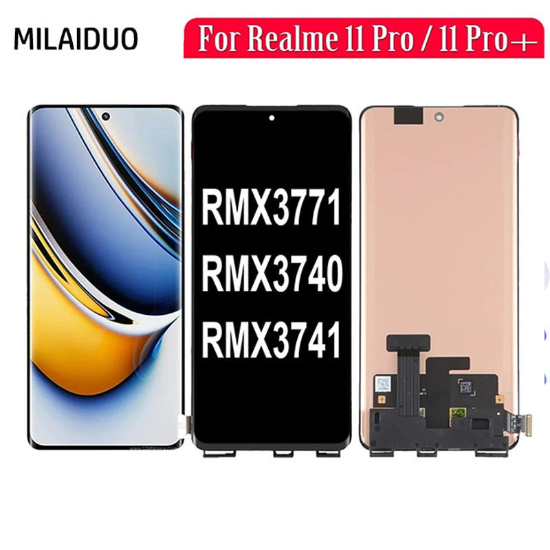 อะไหล่หน้าจอสัมผัส LCD สําหรับ Realme 11 pro RMX3771 Realme 11 pro plus ...
