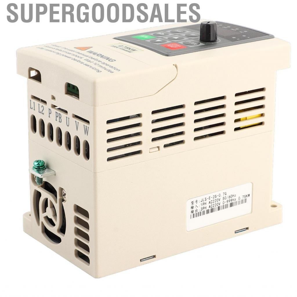 Supergoodsales 220V 0.75KW VFD Variable Frequency Drive Inverter 1-Phase Input 3-Phase Output ...