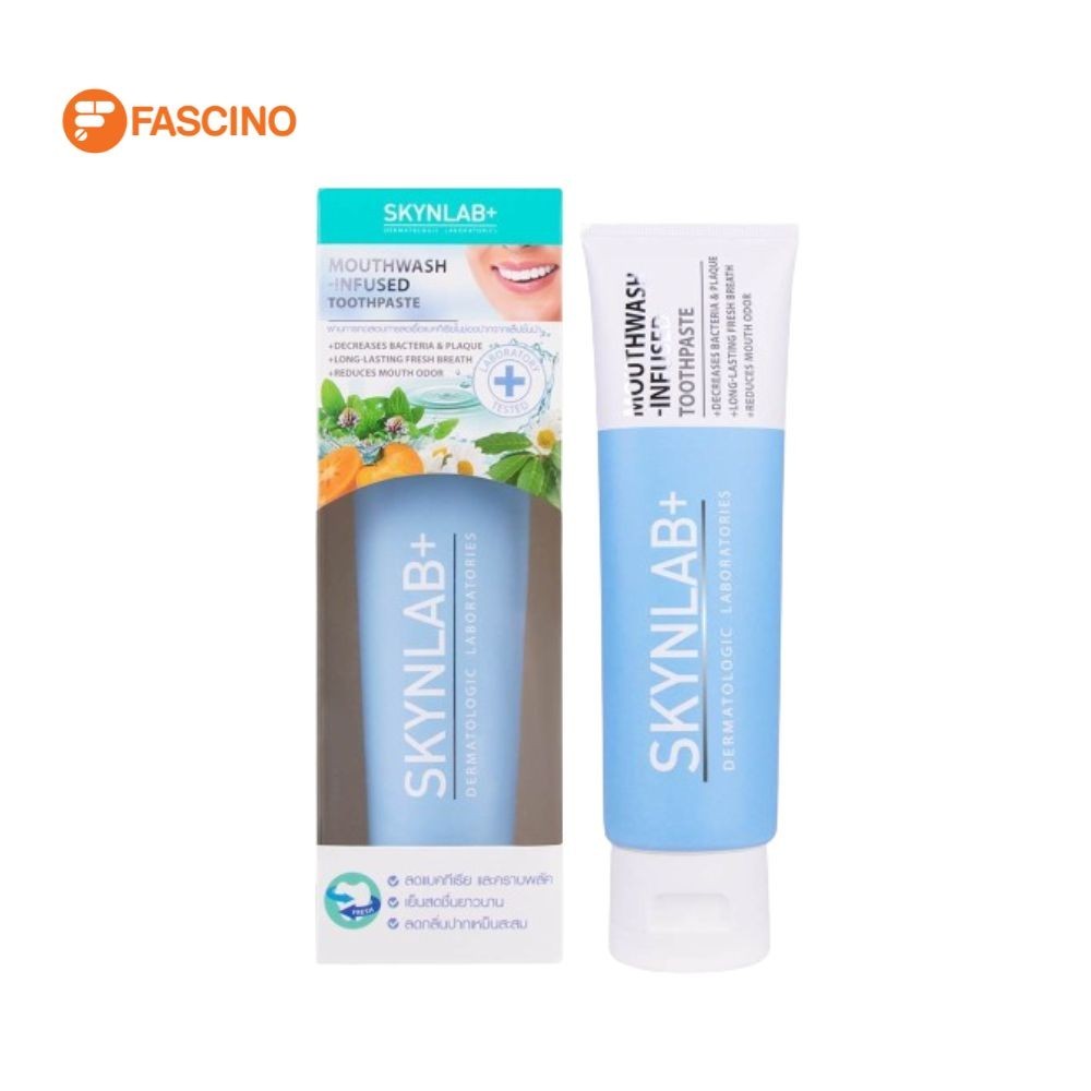SKYNLAB Mouthwash-Infused Toothpaste ยาสีฟันเข้มข้น สูตร 2in1 ผสมน้ำยาบ้วนปาก (160g.) | Shopee ...