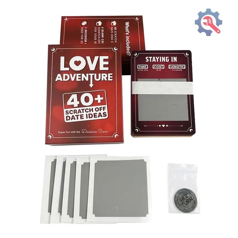 [GEX] 1 ชุด Love Adventure Scratch Off Date Ideas Game - 40+ การ์ดกิจกรรมโรแมนติกเหมาะสําหรับวัน ...