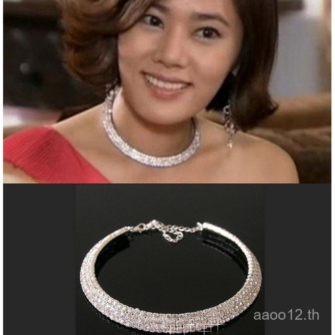 สร้อยคอประดับเพชร B1207 หวาน สด สวยงาม ทันสมัย มีสไตล์ สำหรับงานแต่งงาน ...