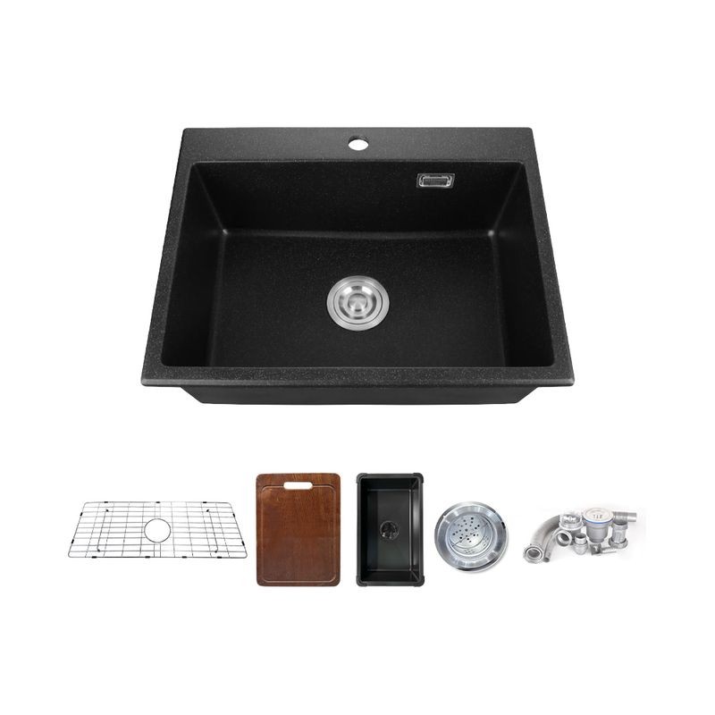 KITCHEN STUDIO ซิงค์แกรนิต 1 หลุม KSS-6847-3C-GBK | Shopee Thailand