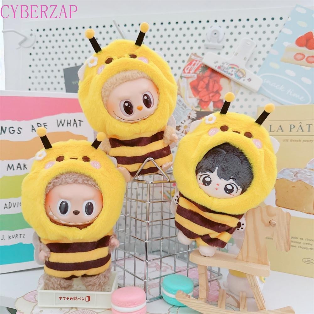 Cyberzap นั่ง Party Labubu ตุ๊กตาเสื้อผ้า, Bee Jumpsuit Plush Labubu ...