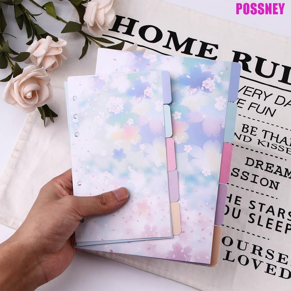 Possney Cherry Blossoms สไตล์นักเรียนโน้ตบุ๊คหลวม Leaf Binders อุปกรณ์ ...