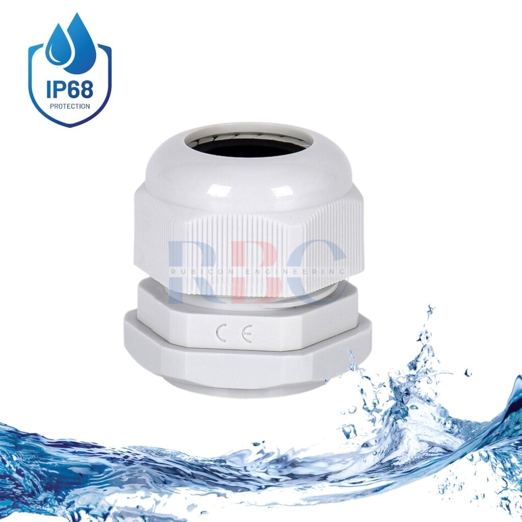 CPW-PG48 เคเบิ้ลแกรนด์พลาสติก ไนล่อน เกลียว PG สีขาว ( NYLONCABLE GLAND ...