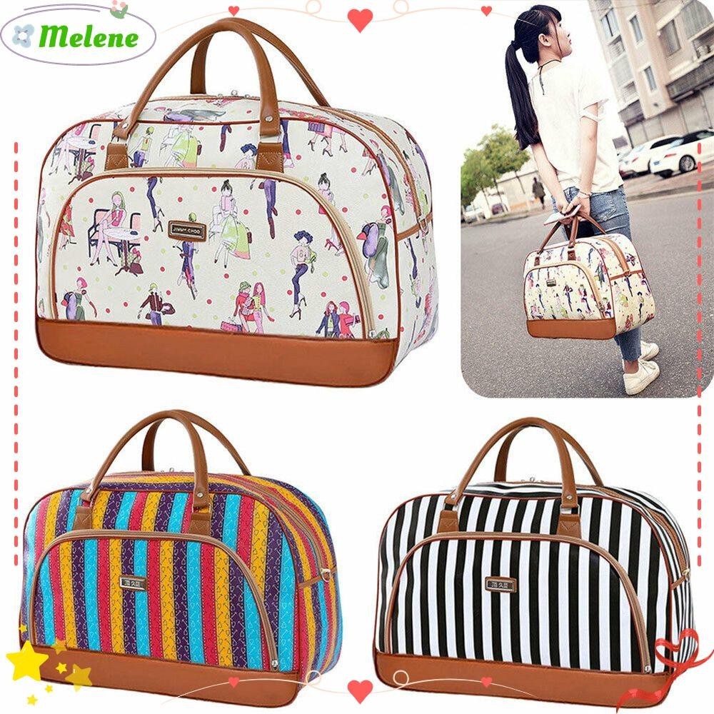 Melene กระเป๋าเดินทาง หนัง PU แบบพกพา สําหรับผู้ชาย ผู้หญิง | Shopee ...