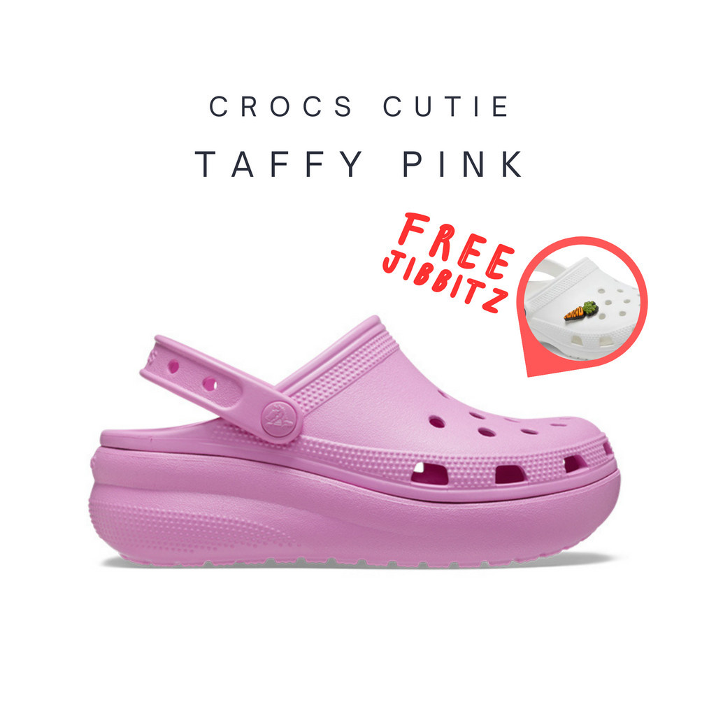 ⭐ Free Jibbitz™ x2ตัว ⭐ [พร้อมส่ง] Crocs Classic Cutie Clog Taffy pink 207708-6SW | Shopee Thailand