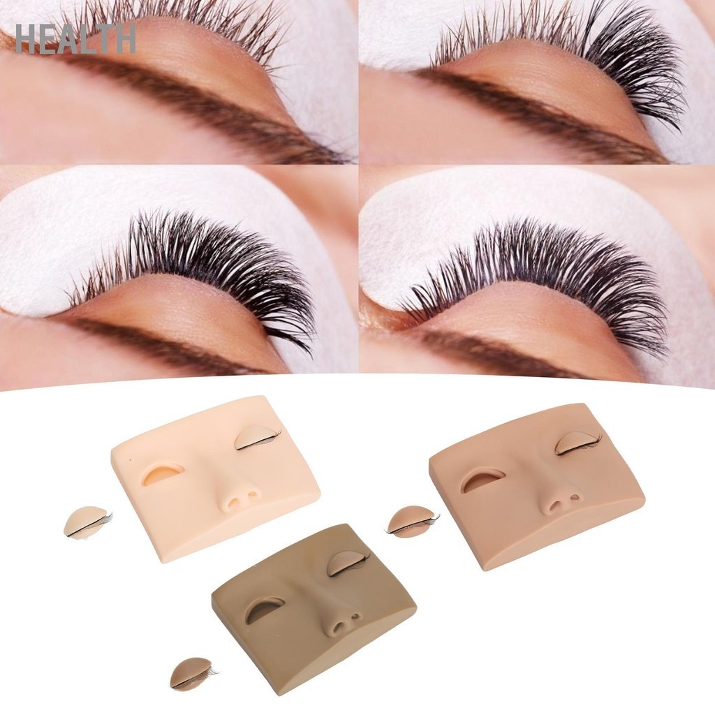 Health Eyelash EXTENSION Mannequin HEAD ชุด Lash Practice Face 3 แบบถอด ...