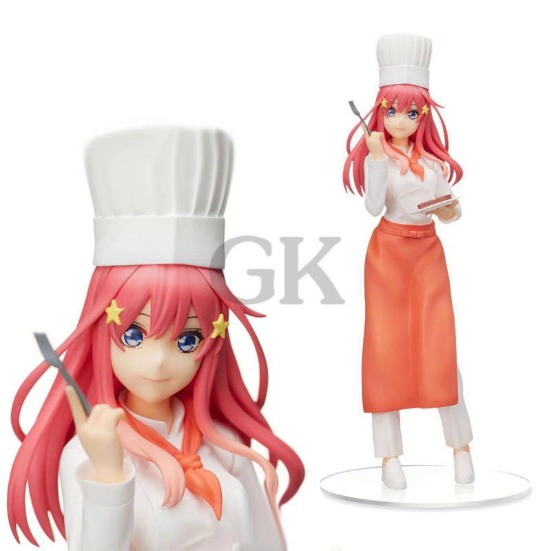 GK Genuine 21CM Anime The Quintessential Quintuplets Figure Chef Nakano ...