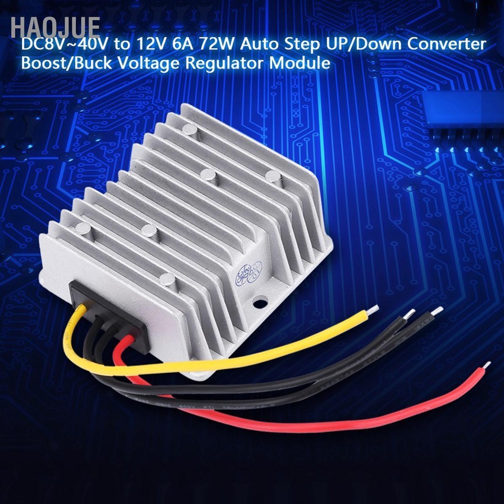 HaoJue DC8V ~ 40V ถึง 12V 6A 72W Auto Step UP/Down Converter Boost/Buck แรงดันไฟฟ้าโมดูล ...
