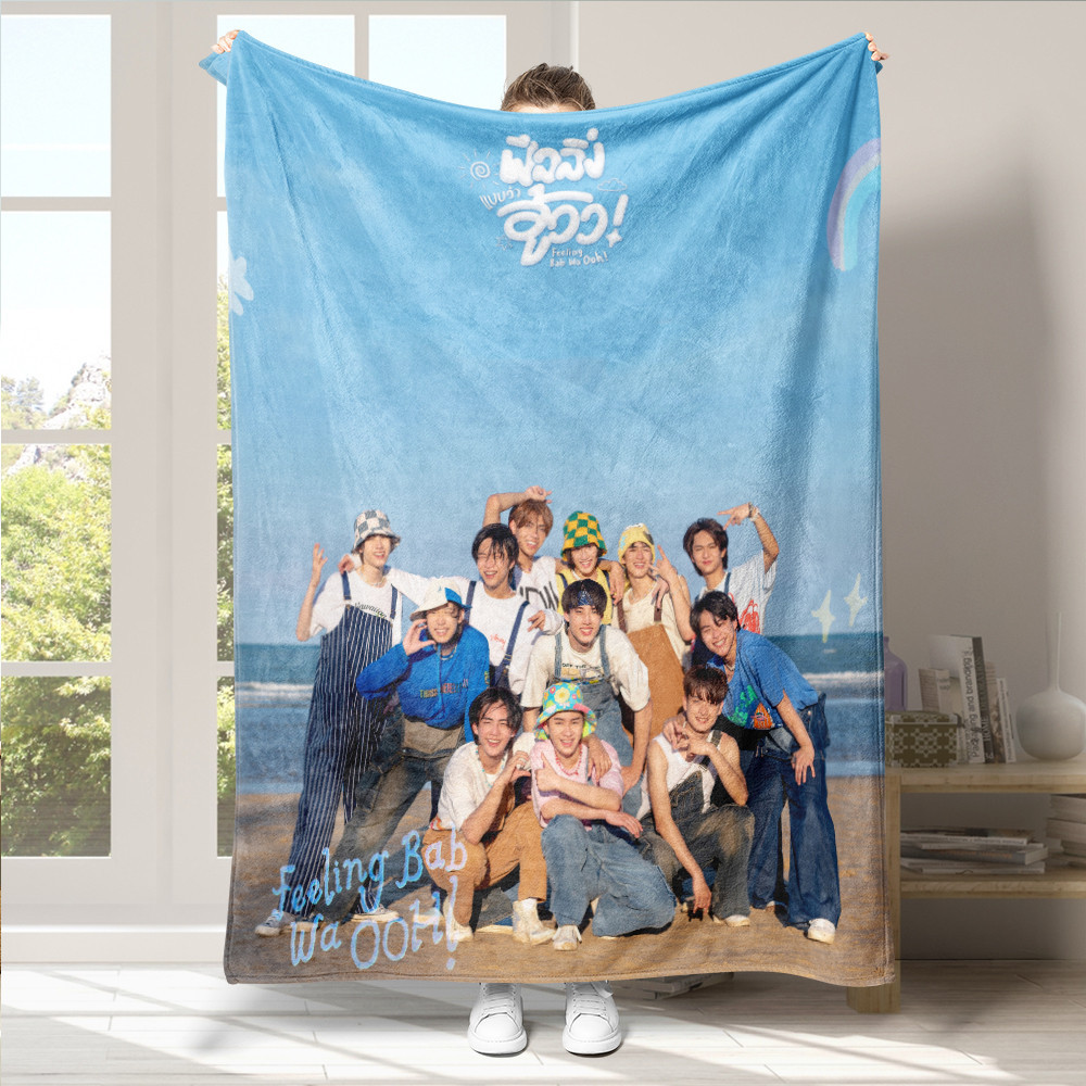 Tpop BUS Because of You I Shine ผ้าห่ม ผ้าฟลีซ ผ้าสักหลาด พิมพ์ลายด้าน ...