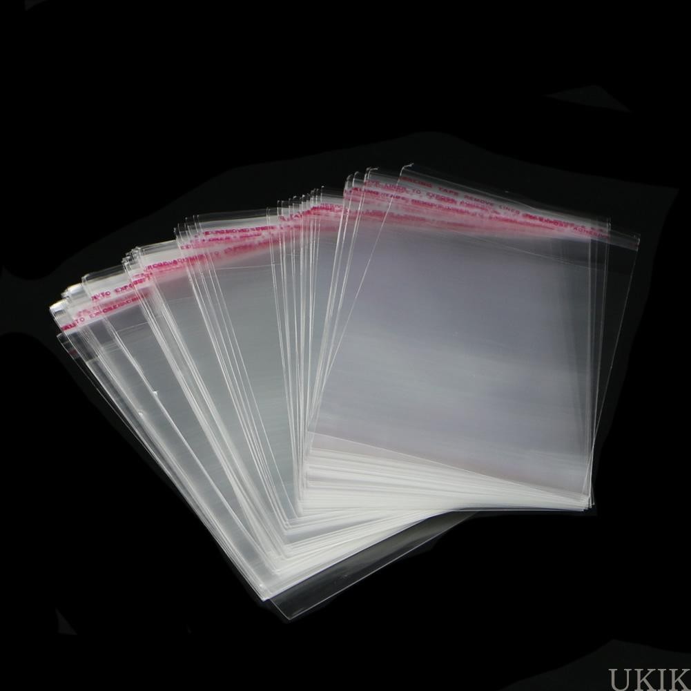 Ukik 100 ชิ้น Self กาวถุงพลาสติกใสเครื่องประดับบรรจุภัณฑ์ 10x15 ซม. 3 ...