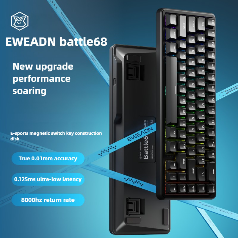 Eweadn Battle68 คีย์บอร์ดแม่เหล็กแบบมีสาย Hot Swappable Dynamic Key ...