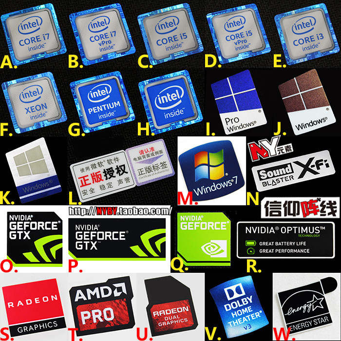 สติ๊กเกอร์ยี่ห้อ Coreon 6th Generation core i3 i5 i7 Xeon Computer 6th ...