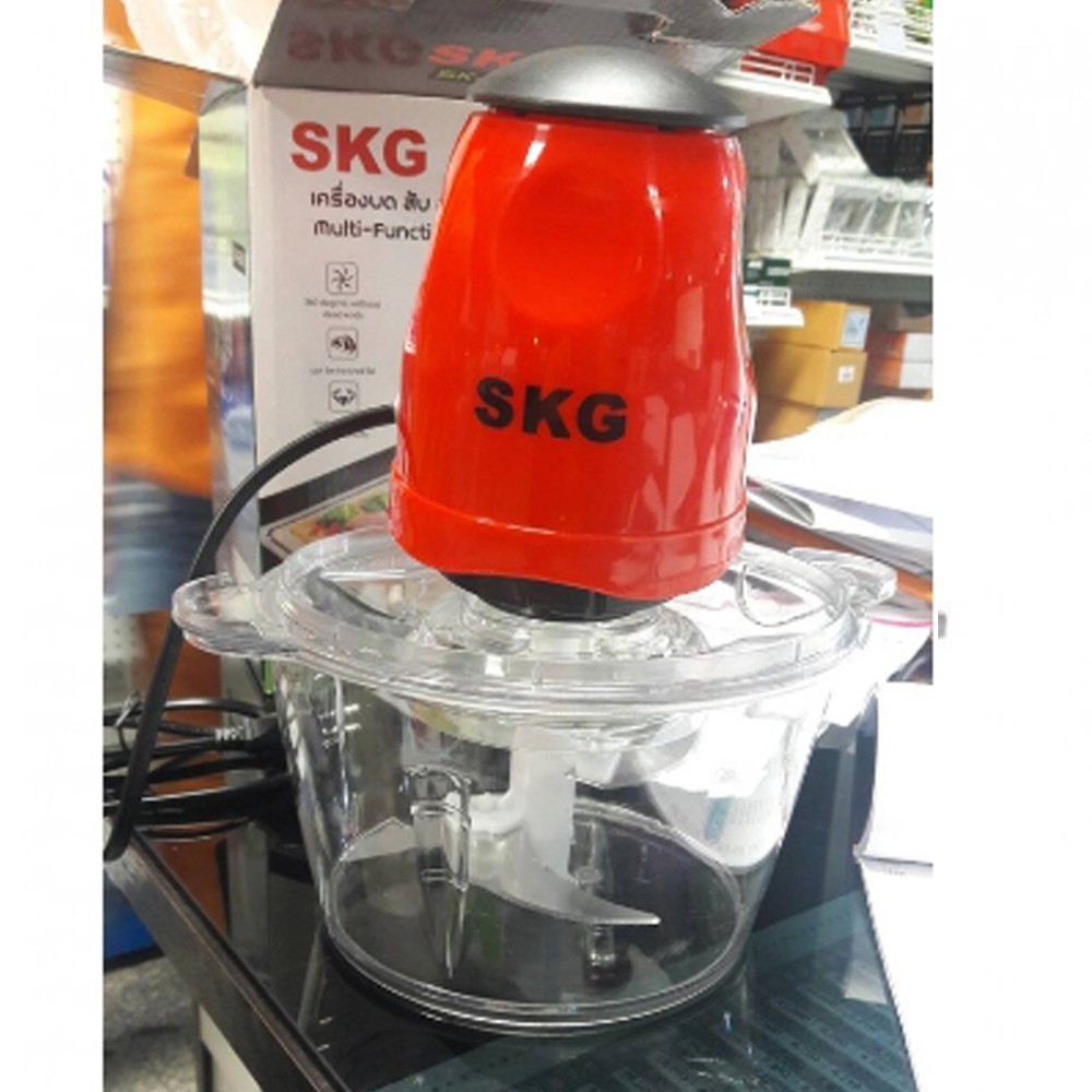 มอเตอร์แรงมาก เครื่องบดเนื้อ ปั่นเครื่องแกง บดผัก เครื่องบดอาหาร รุ่น 4 ใบมีด SKG รุ่น SK-6618 ...