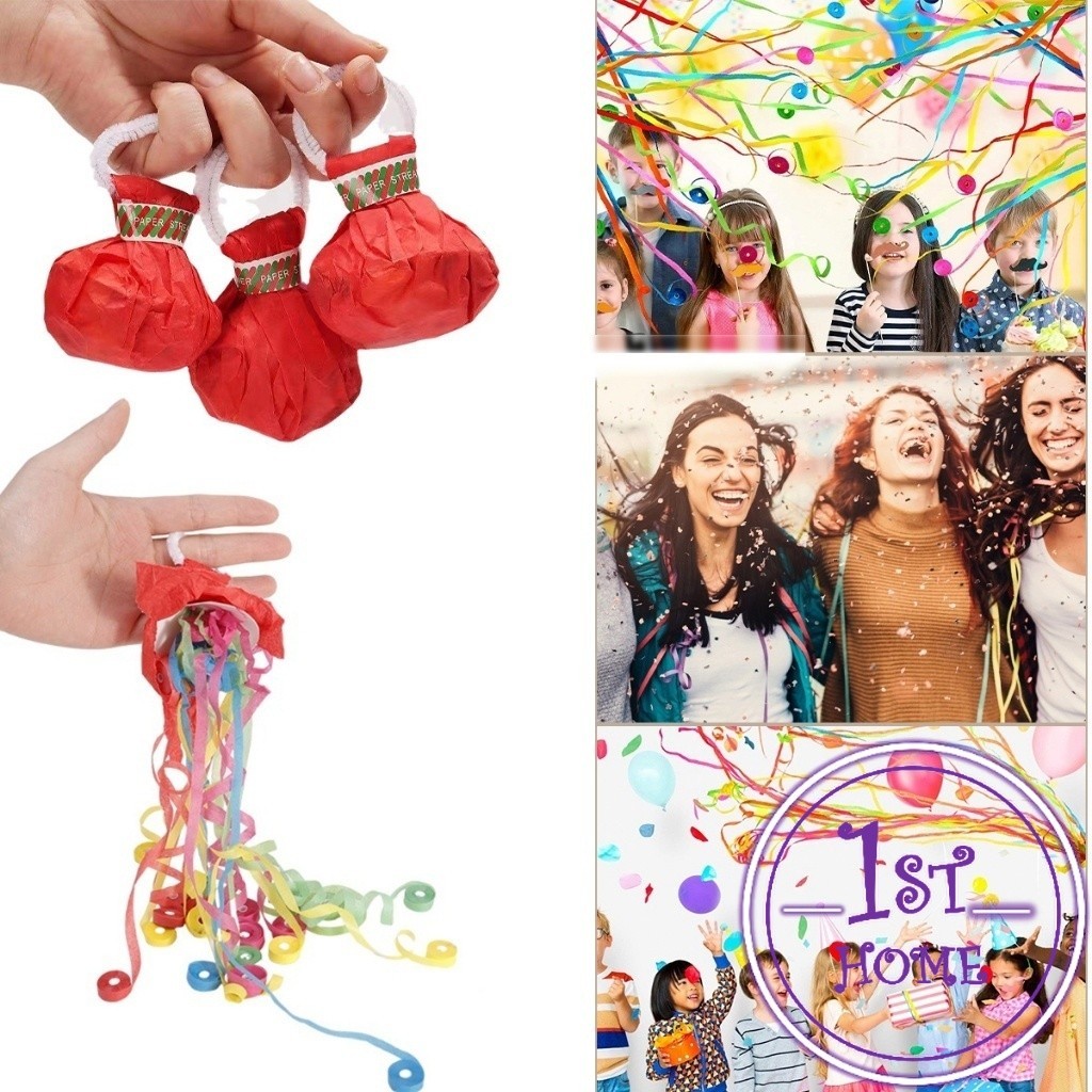พลุกระดาษ แบบโยน ริบบิ้นกระดาษ ฉลองปาตี้ เทศกาล Hand Throw Streamers ...
