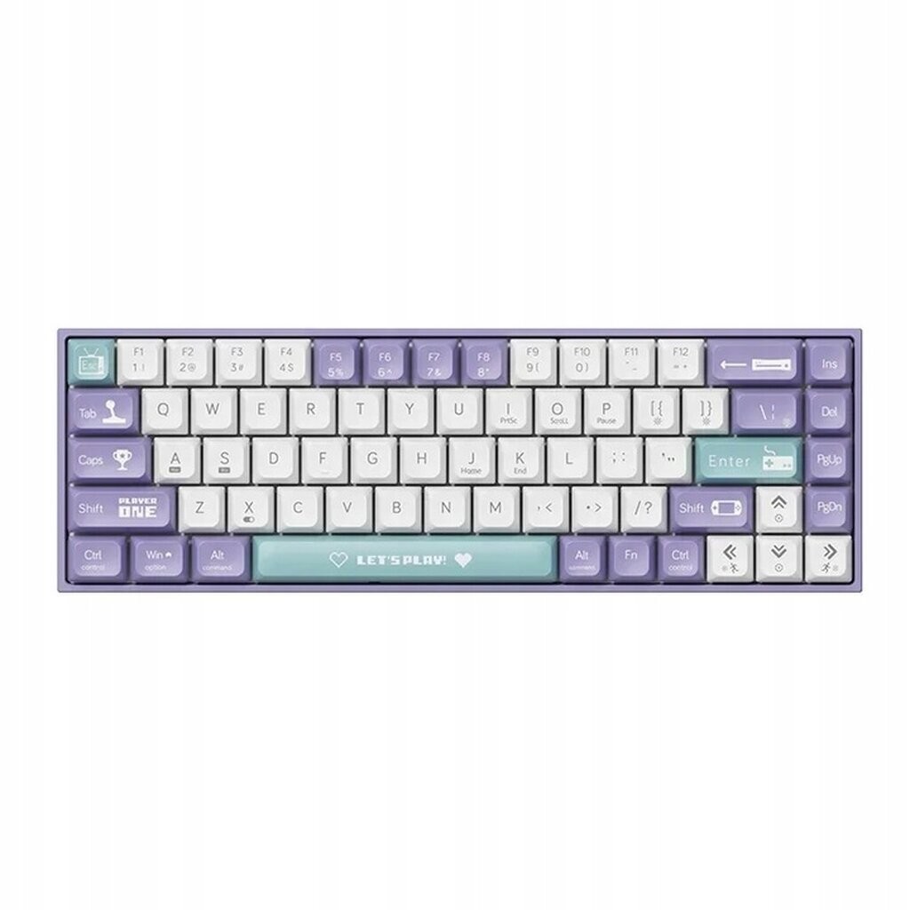 Ajazz AK680 PURPLE-WHITE BLUE SWITCH Mechanical Keyboard | Shopee Thailand