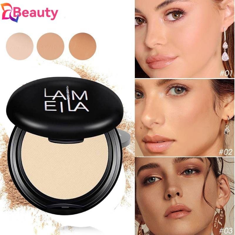 Lameila Oil Control Pressed Powder คอนซีลเลอร์ Repair Powder เค้กแป้งผสมรองพื้นกันน้ำ Matte ...