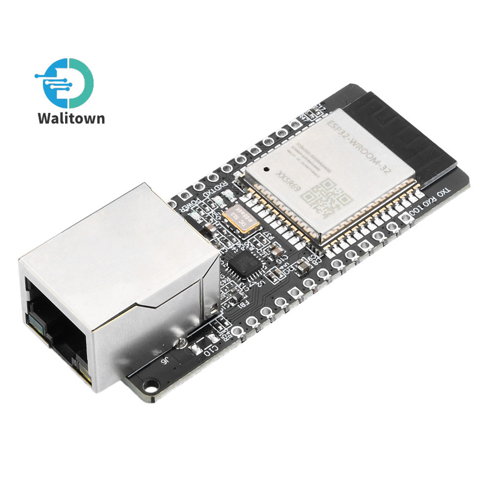 โมดูลบอร์ดทดลองไร้สาย ESP32-WROOM-32 WT32-ETH01 พอร์ตอนุกรมฝังไปยังอีเธ ...