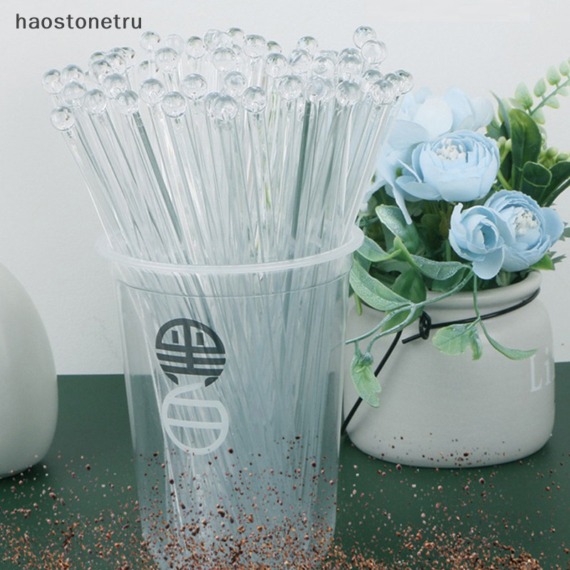 Ost 100 ชิ้น / เซต พลาสติก ค็อกเทล กระดิ่ง แท่ง เครื่องดื่ม คน กาแฟ โคลน N | Shopee Thailand