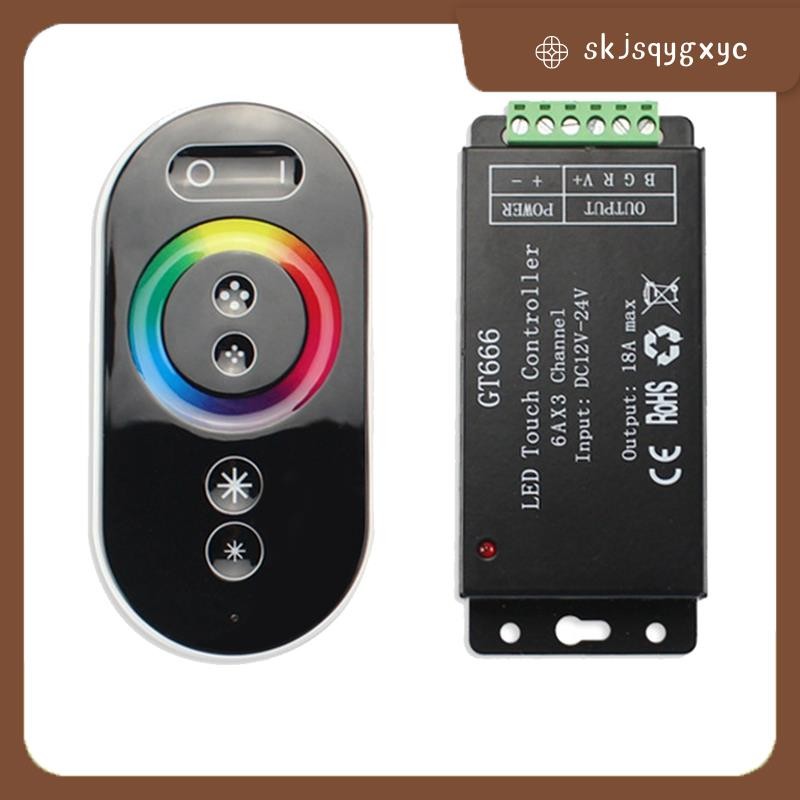 skjsqygxycGT666 Rgb LED LED Strip Controller ไร้สาย RF Touch Remote DC ...