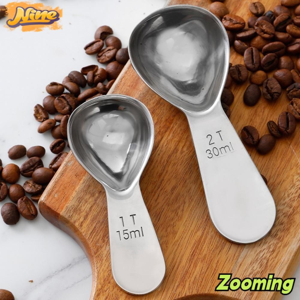 Zooming ที่ตักกาแฟ, สแตนเลส 15/30ml ช้อนตวงเมล็ดกาแฟ, ทนทาน 1 Tbsp หรือ ...