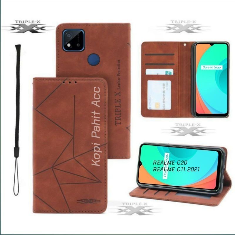 Hpปลอกrealme C20 C11 2021 Rmx3231 Rmx3063 Rmx3061 Flip Coverกระเป๋า ...
