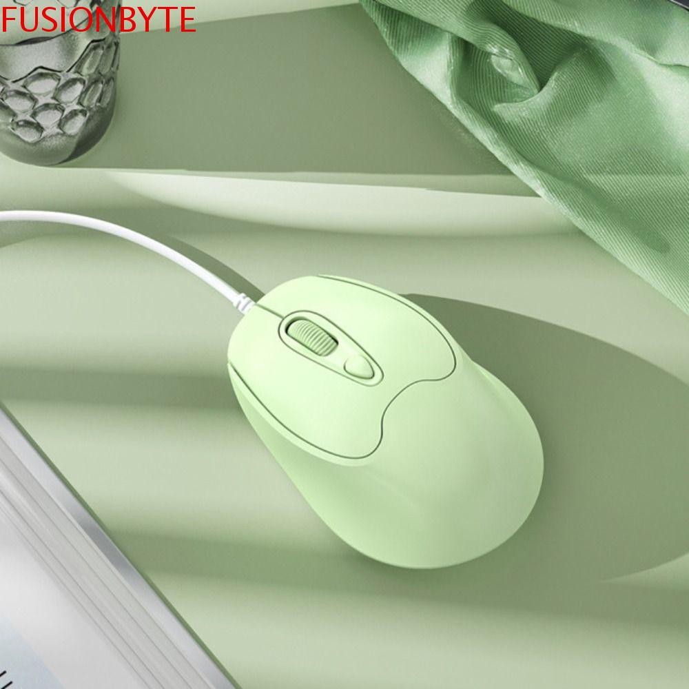 Fusionbyte เมาส์ปิดเสียงแบบมีสาย, ABS Type C Type C เมาส์แบบมีสาย, เมาส์น่ารัก USB 1.2m ...
