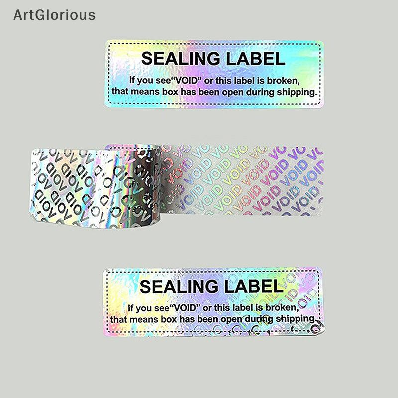 Art 50 ชิ้นรับประกันสติกเกอร์ป้องกันความปลอดภัยซีล Brittle กระดาษ ...
