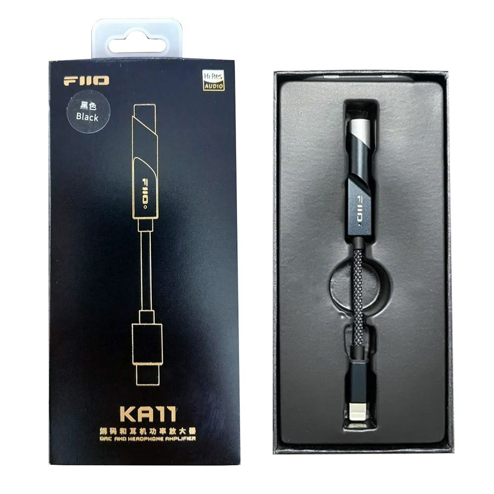 FiiO KA11 DAC and Headphone Amplifier (Black) for iPhone,PC,Mac ...