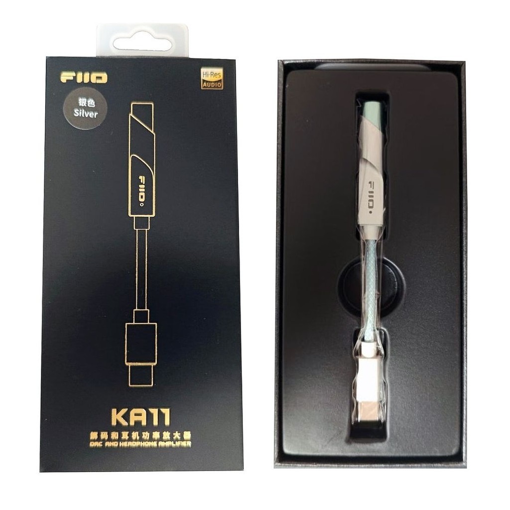 FiiO KA11 DAC and Headphone Amplifier (USB Type-C, Silver) for iPhone ...