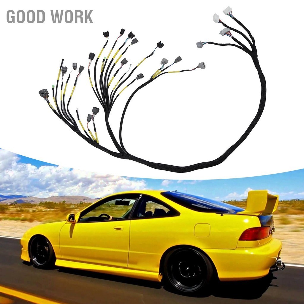Good Work สายไฟเครื่องยนต์ CNCHOBD21 ป้องกันฝุ่นยืดหยุ่นสำหรับ Civic ...