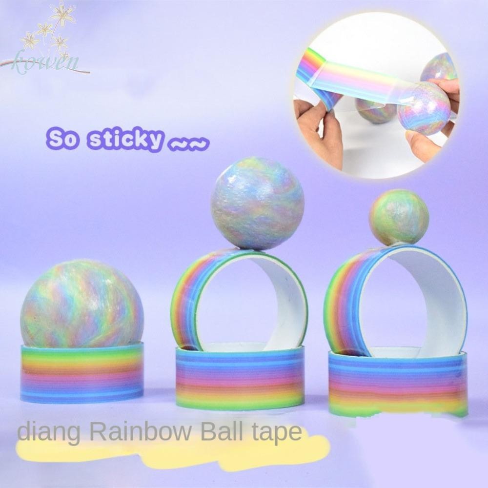 Kowen Sticky Ball Rolling เทป,ของเล่นผ่อนคลาย DIY ม้วนเทปกาว,เทป Ball ...