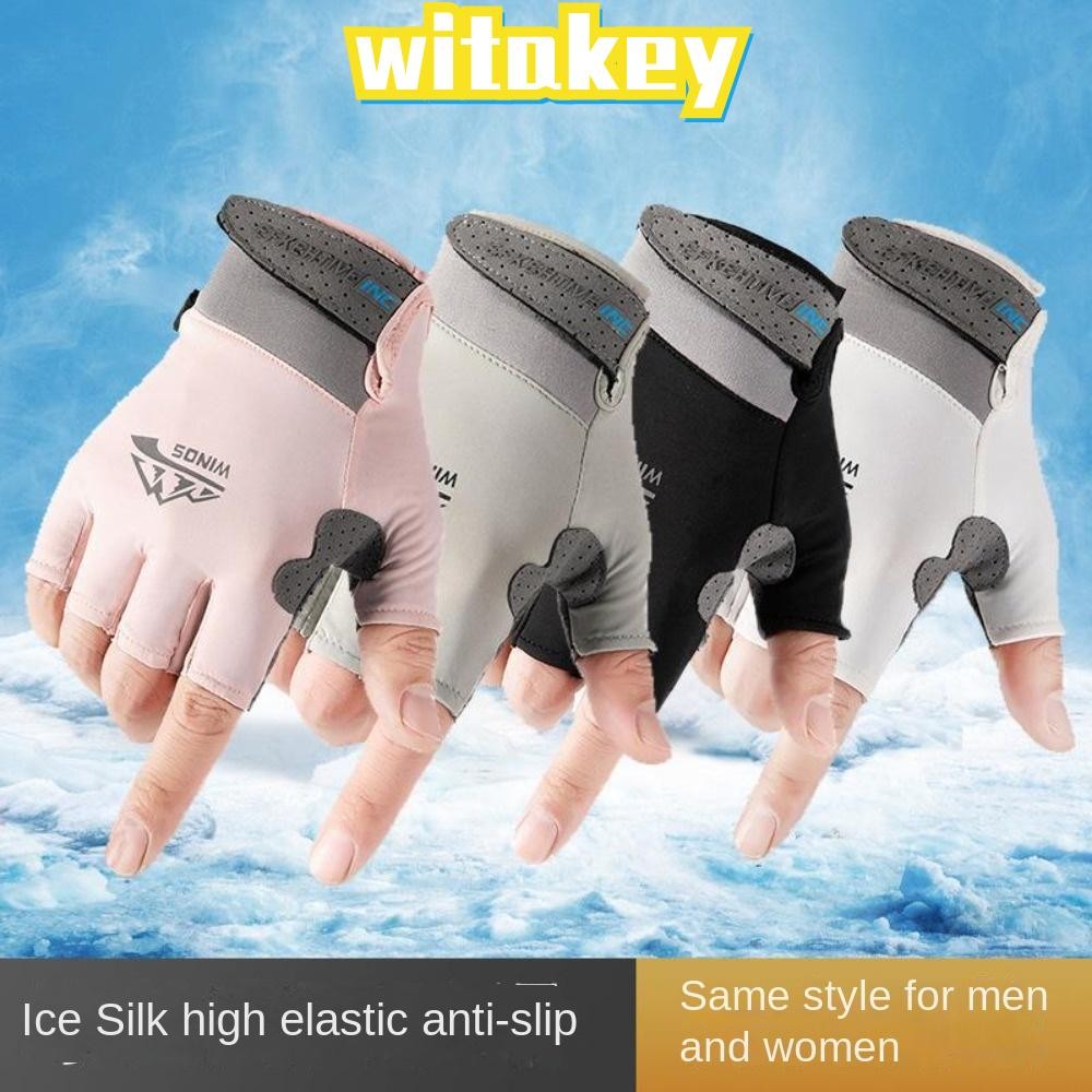 ถุงมือไหมน้ําแข็ง WITAKEY, ถุงมือกันแดดระบายอากาศป้องกันรังสียูวี, ปลอกแขนหน้าจอสัมผัสยืดหยุ่น ...