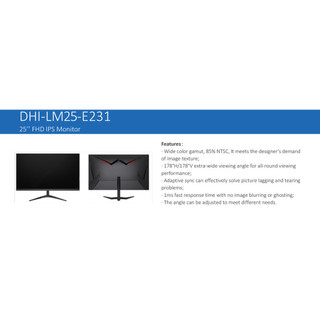 Monitor (จอมอนิเตอร์) DAHUA (DHI-LM25-E231) 25" FHD, IPS 180Hz, ประกัน ...