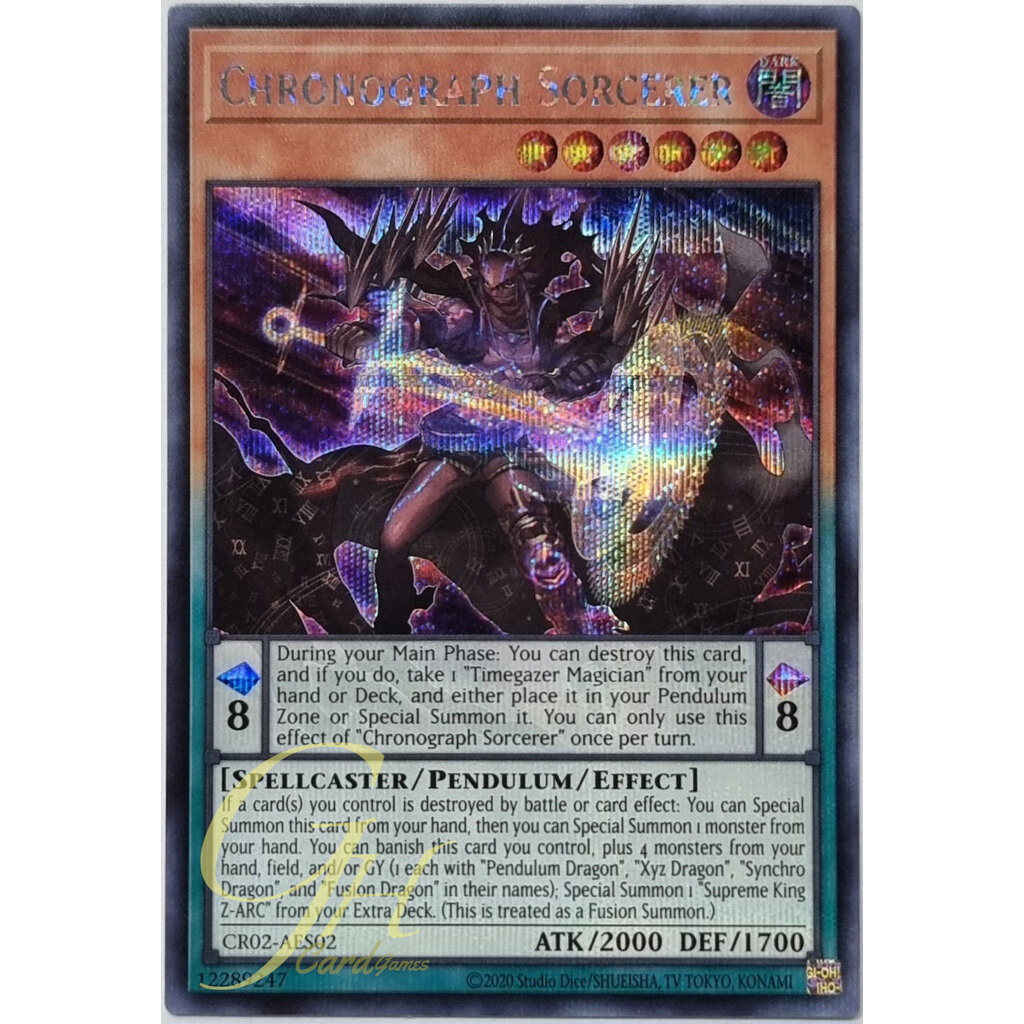 Yugioh [CR02-AES02] Chronograph Sorcerer (Secret Rare) | Shopee Thailand