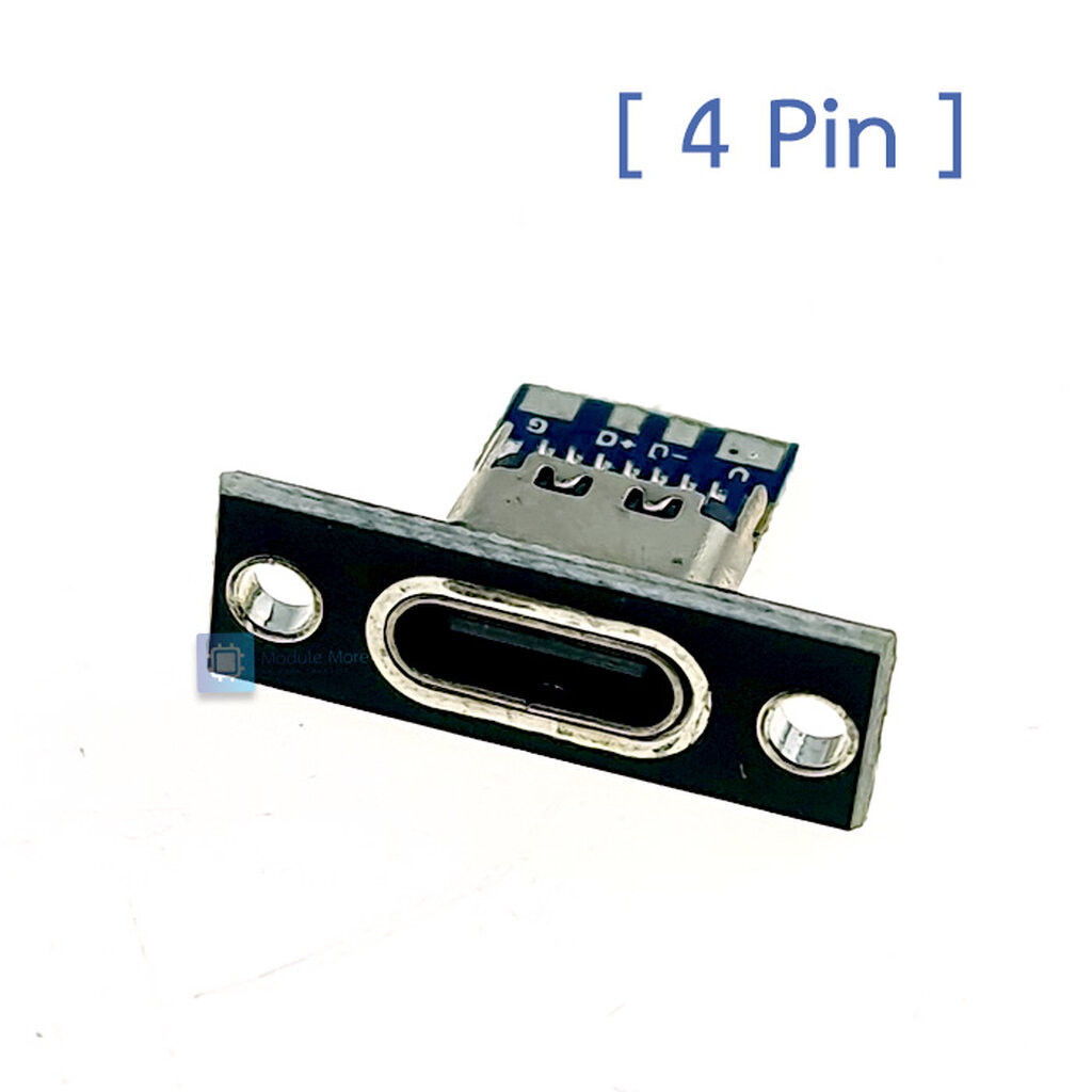 ซ็อกเก็ต Type-C ตัวเมียแบบติด panel USB Type-C Socket with panel ...