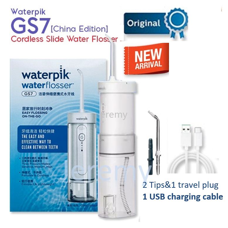 Waterpik GS7 สไลด ์ ไร ้ สาย Flosser น ้ ํามืออาชีพแบบพกพาพับได ้ สําหรับการเดินทางและการจัดเก ็ ...
