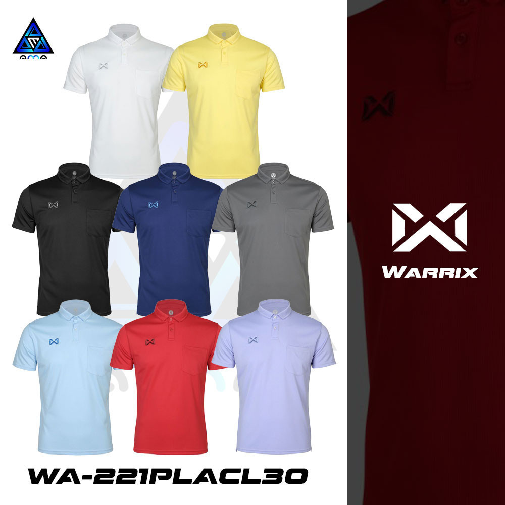 SS เสื้อ WARRIX รุ่น PIQUE PLUS รหัส WA-221PLACL30 วาริกซ์ เสื้อโปโล WARRIX ชายและหญิง ของแท้100 ...