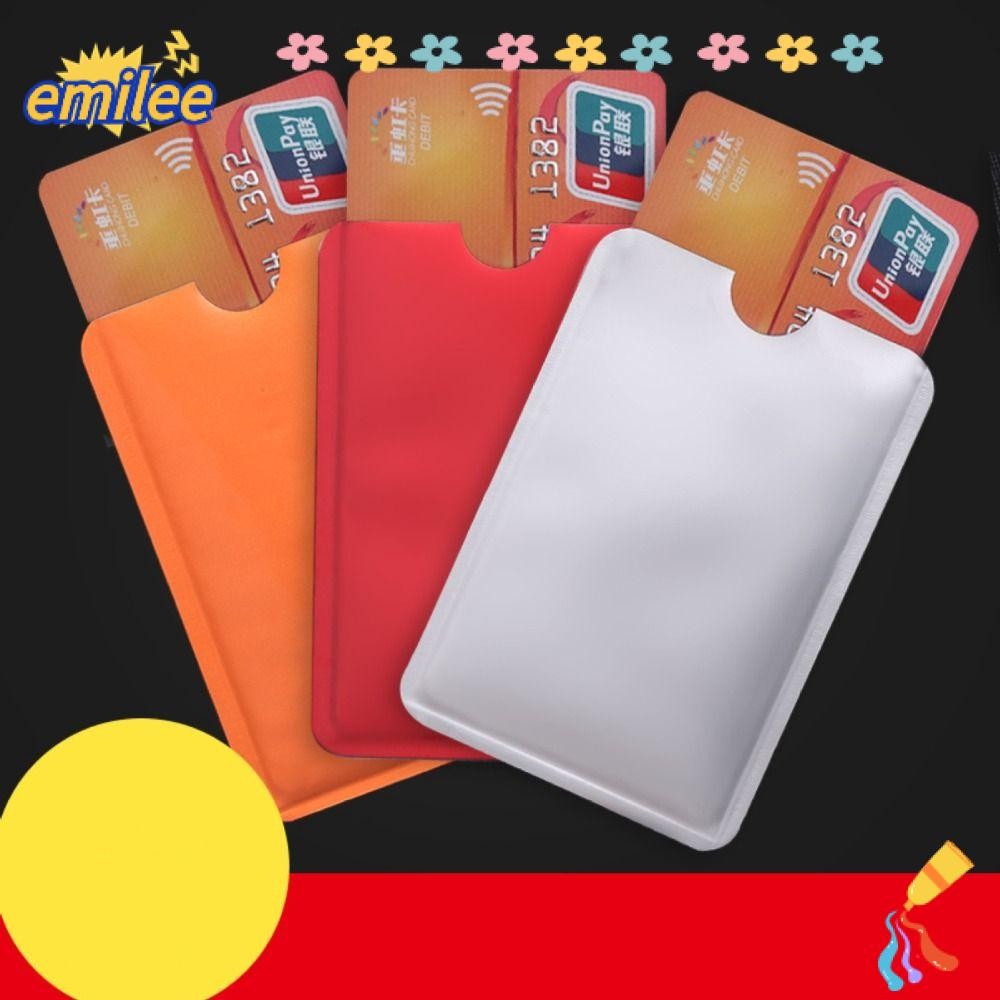 Emilee 50 ชิ้นผู้ถือบัตร,อลูมิเนียม + พลาสติก Hard ANTI RFID Secured ...
