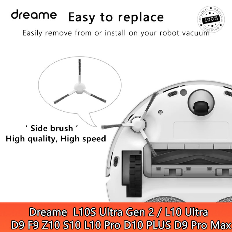 แปรงด้านข้างสําหรับ Dreame L10S Ultra Gen 2 / L10 Ultra D9 F9 Z10 S10 ...